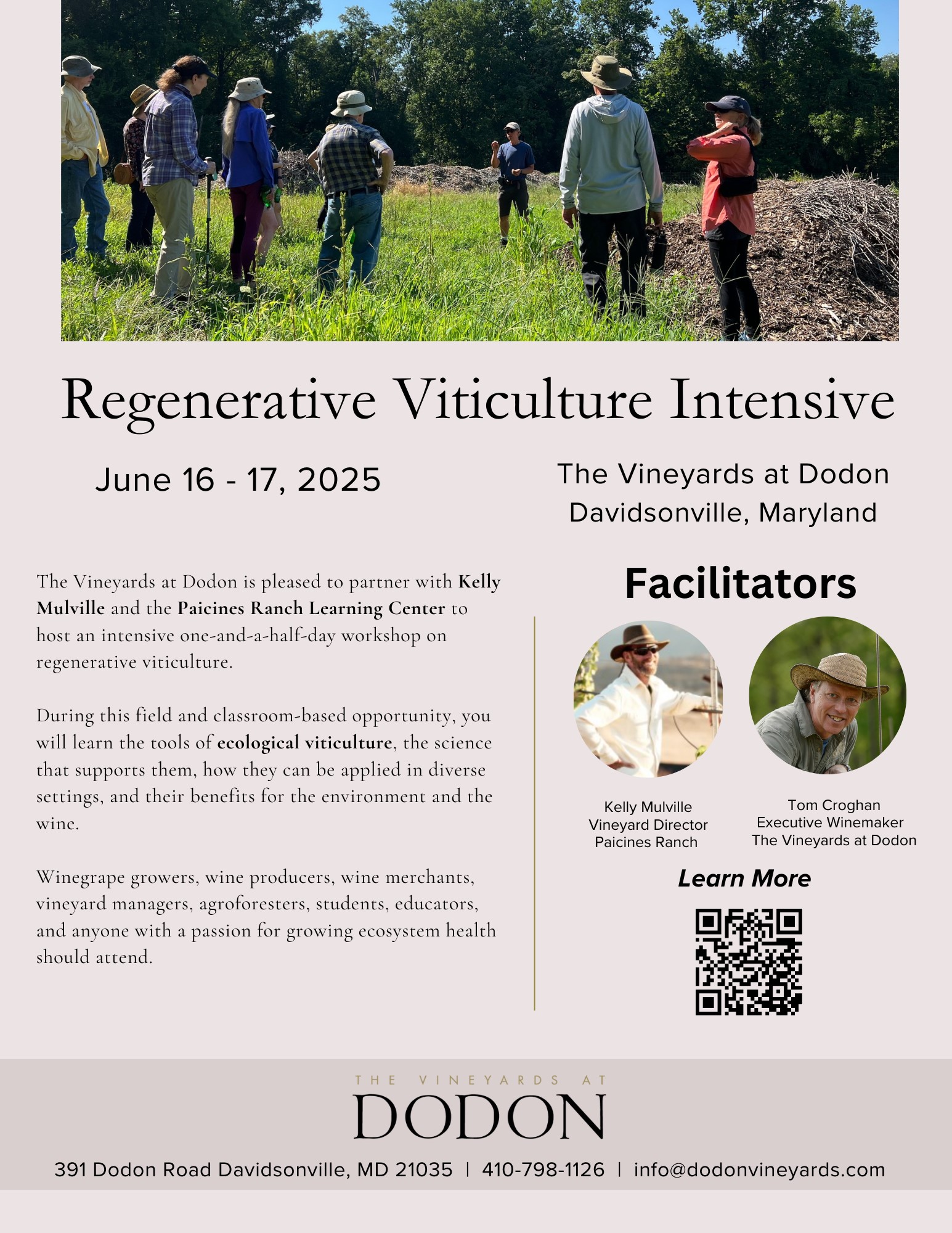 Regenerative Viticulture Intensive Workshop - Maryland Grape Growers
